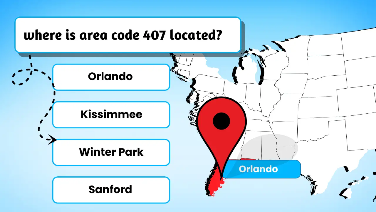 Código de área 407: ubicación, zona horaria y búsqueda de teléfono